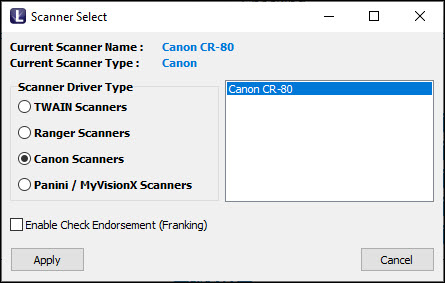Manage Scanner Settings